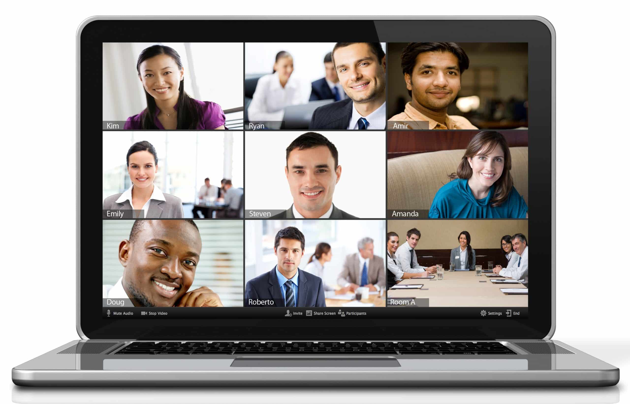 Group video conference screen - EFTDownUnder